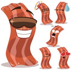 Bacon Cartoon Set A free image download