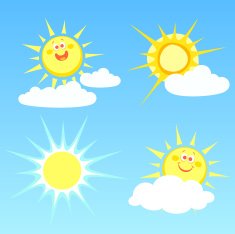 Cartoon Sun Set free image download