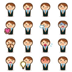 Businessman emoticons N5 free image download