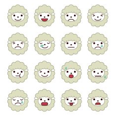 Sheep Emoticons free image download