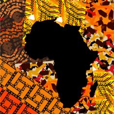 Abstract Africa map with traditional pattern background free image download