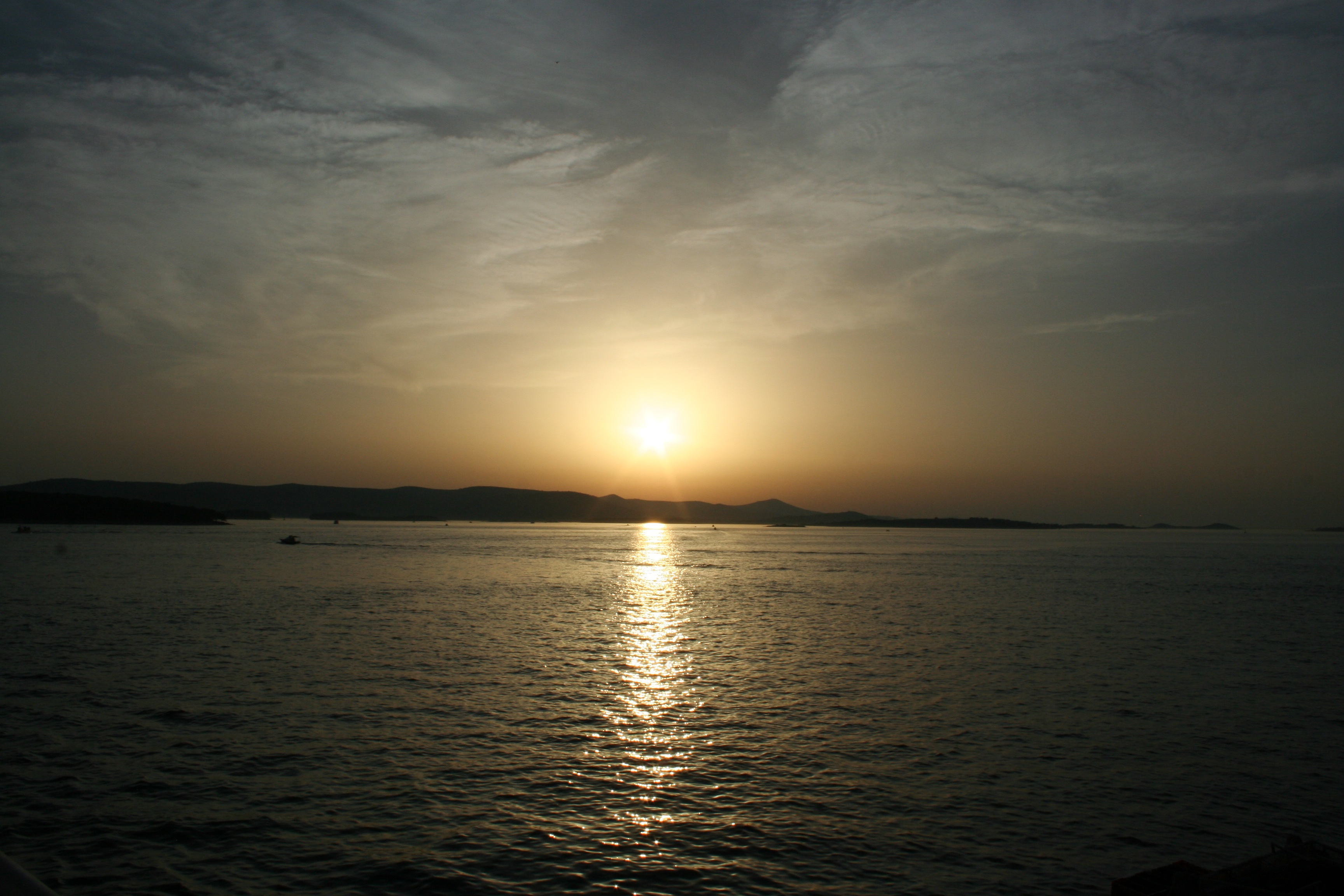 Sunset waterfront free image download