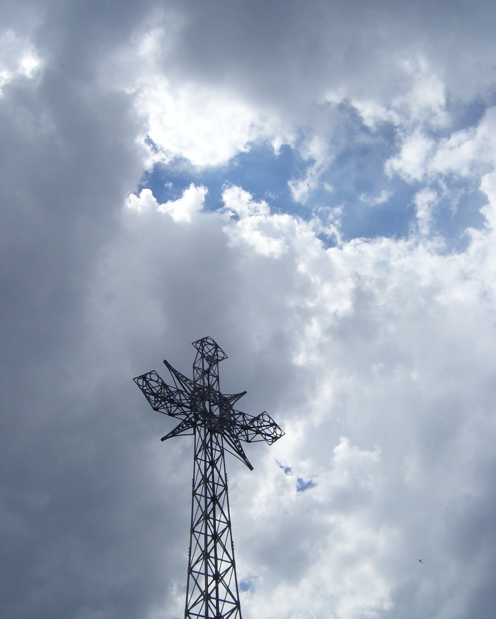 Metal cross on Mount Giewont in Tatra free image download