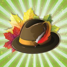 German hat with maple leaves free image download