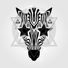 Zebra head Tribal pattern free image download