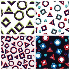 Flat geometric shapes in seamless pattern N2 free image download