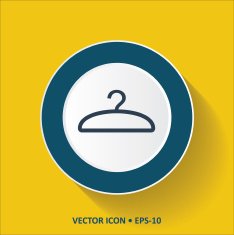 Yellow Hanger Icon Button free image download