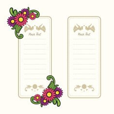 Floral Label Set free image download