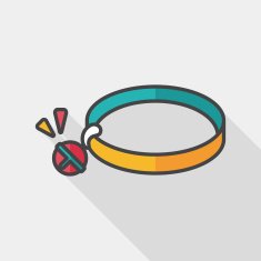 Pet dog chains flat icon with long shadow eps10 N17 free image download