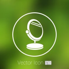 Mirror icon vector isolated view sign symbol free image download