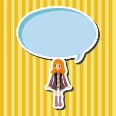 Lady girl cartoon theme elements vector eps N45 free image download