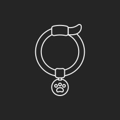 Dog chains line icon N4 free image download