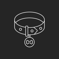 Dog chains line icon N11 free image download