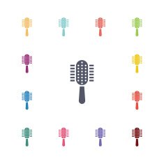 Comb flat icons set free image download