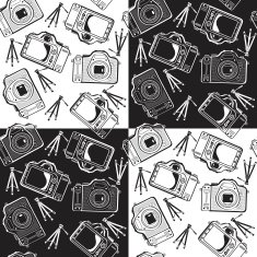 Photo cameras seamless pattern free image download