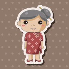 Family grandmother character theme elements N29 free image download
