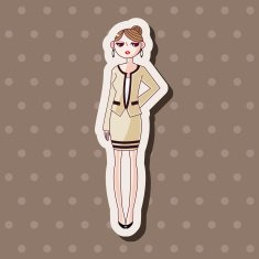 Lady girl cartoon theme elements N204 free image download