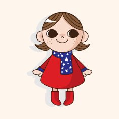 Lady girl cartoon theme elements N241 free image download