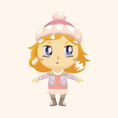 Lady girl cartoon theme elements N253 free image download