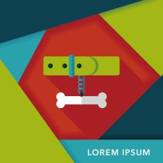Pet dog chains flat icon with long shadow eps10 N25 free image download