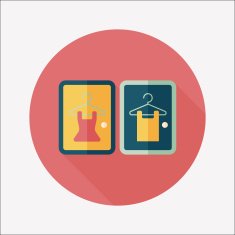 Fitting room flat icon with long shadow eps10 N12 free image download