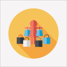 SALE Shopaholic flat icon with long shadow eps10 N47 free image download