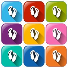 Icons with pairs of slippers free image download