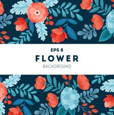 Fun Flowers design template Vector illustration free image download