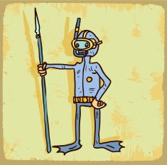 Cartoon diver illustration N2 free image download