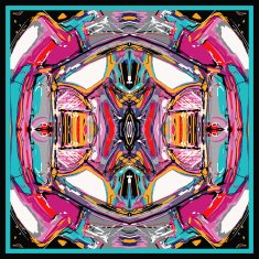 Square composition with abstract painting free image download