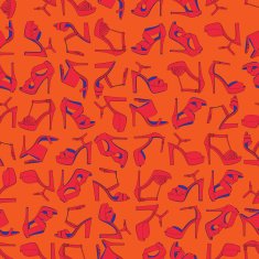Seamless pattern with red high heel sandals free image download