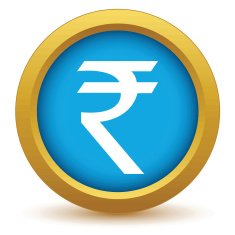 Gold rupee icon free image download