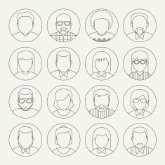 Vector Line Avatars free image download