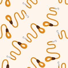 Pet dog chains cartoon seamless pattern background N2 free image download