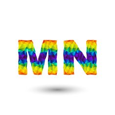 Triangular letters mn free image download