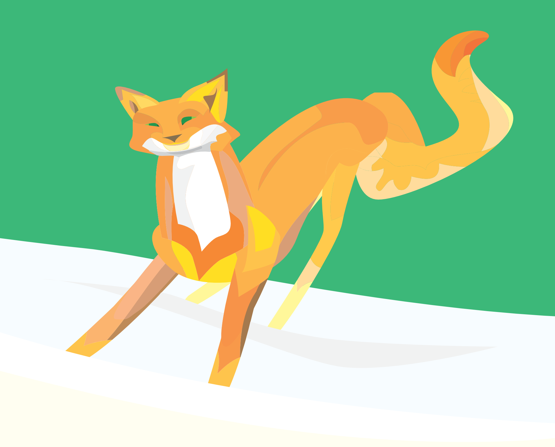 Drawing of a fox free image download