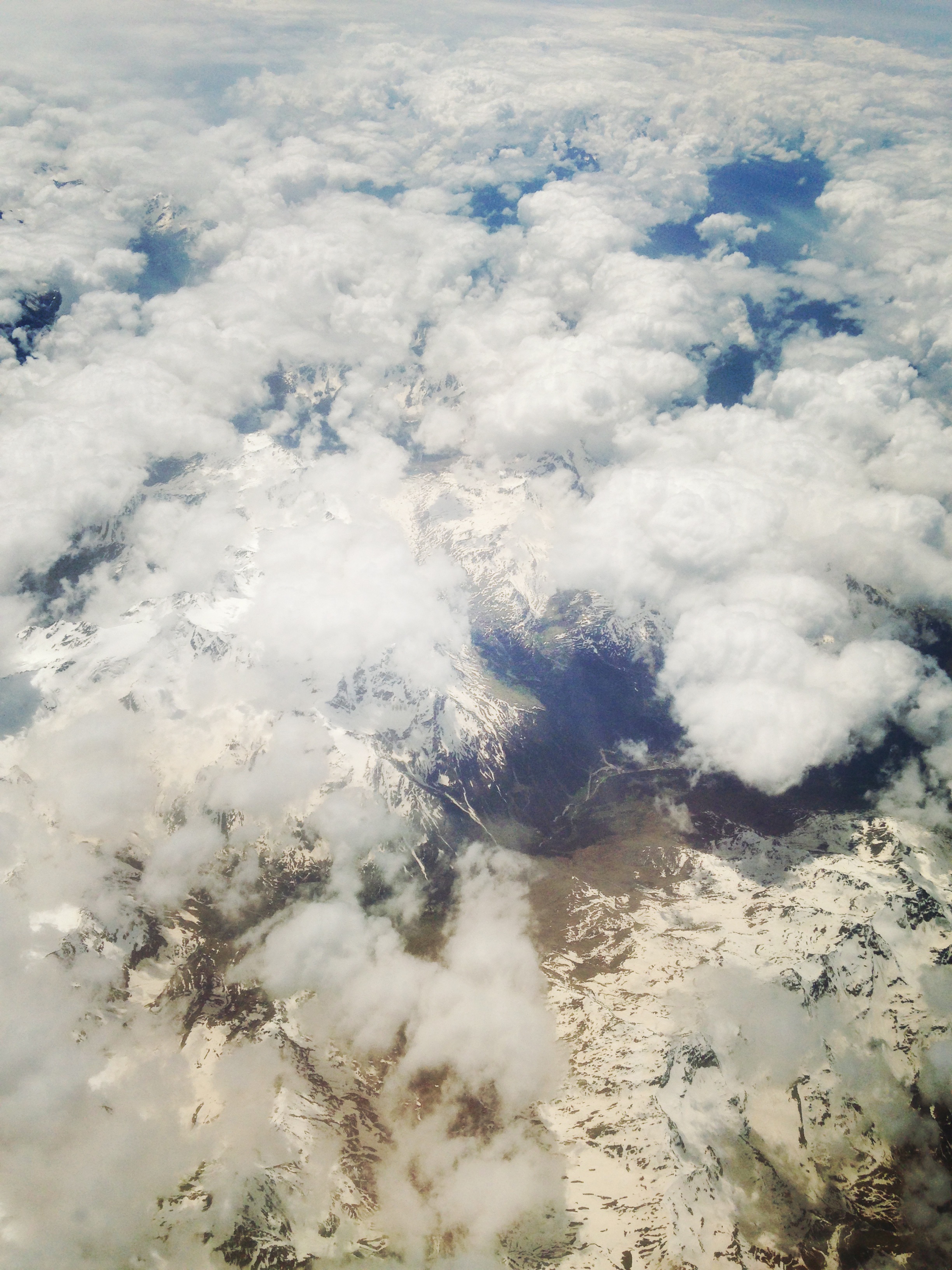 Aerial view of a mountain range free image download