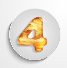 Light circle icon wood number 4 free image download