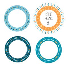 Round frames collection of scandinavian design free image download