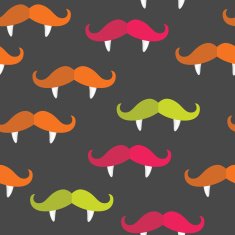 Seamless vampire mustache pattern free image download