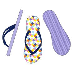 Colorful sandals free image download