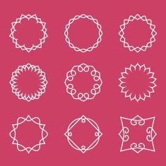 Outline badges and emblems frames free image download