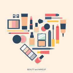 Makeup elements heart shape free image download