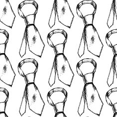 Sketch tie vector vintage seamless pattern free image download