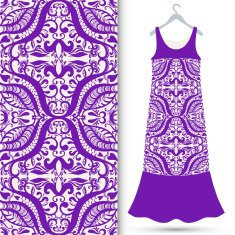 Fashion seamless geometric pattern women's dress on a hanger N18 free ...