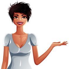 Beautiful coquette lady illustration upper body portrait N6 free image ...