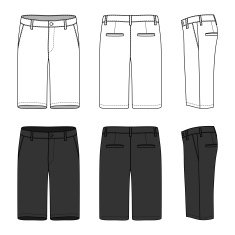 Blank men's shorts free image download