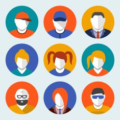 Avatar icons set flat style free image download