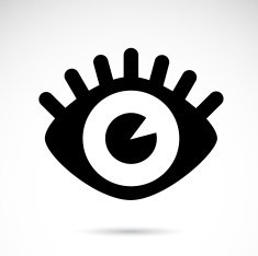 Eye icon isolated on white background free image download