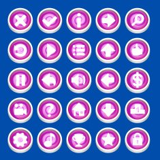 Round video game buttons free image download